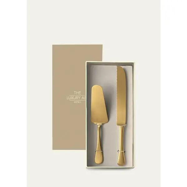 MEPRA Brescia 2-piece Cake Set, Ice Gold - Silver