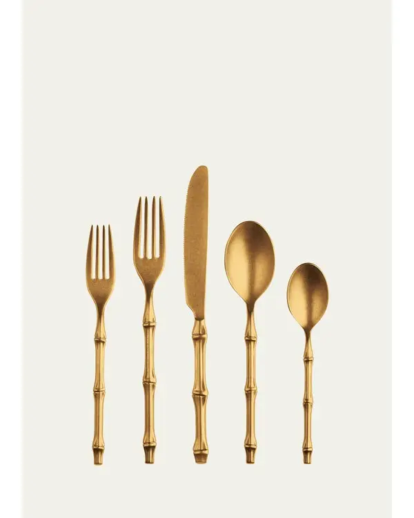 MEPRA Bali Pewter 5-piece Flatware Place Setting - Gold