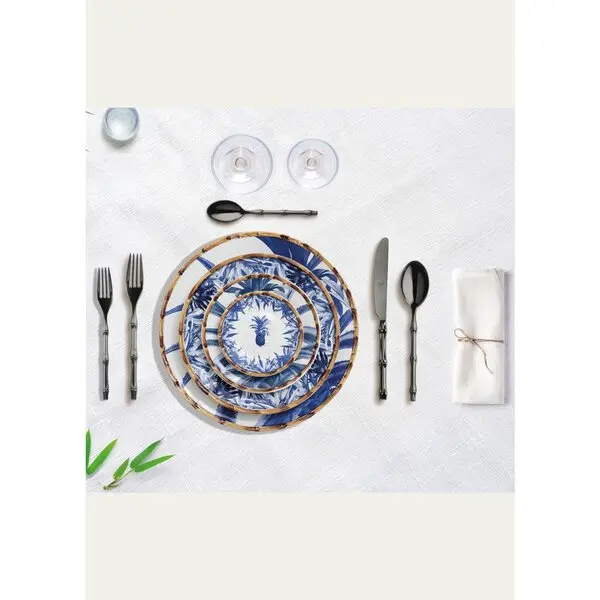 MEPRA Bali Gold Mirror 5-piece Flatware Place Setting - Black