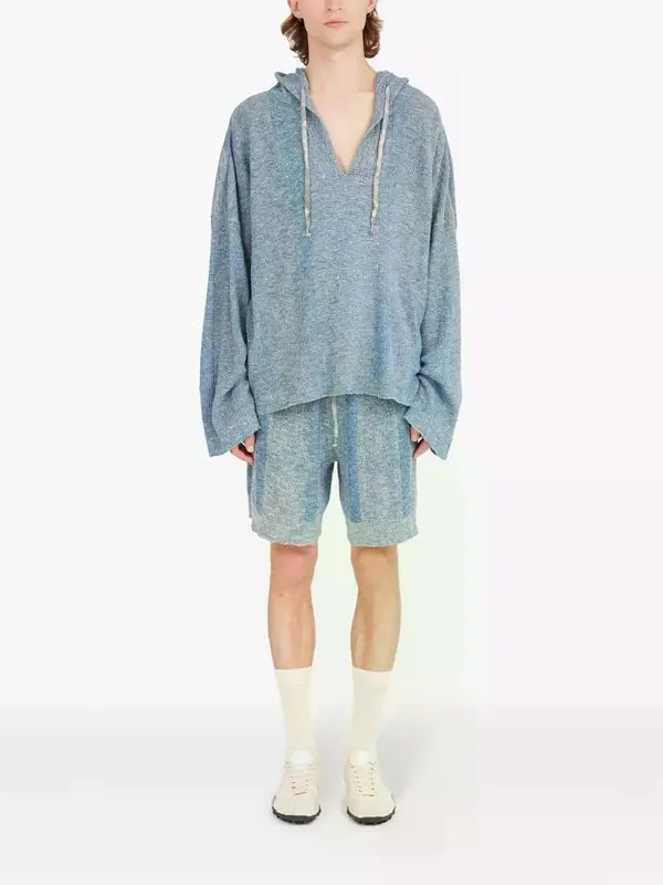 MAISON MARGIELA V-neck Drawstring Hood Sweater