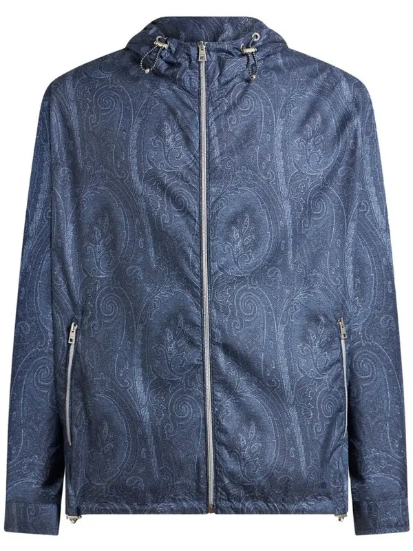 Etro Paisley-print Jacket - Blue