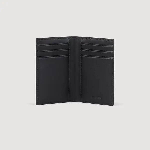 Sandro Reconstituted Leather Leather Wallet - Black