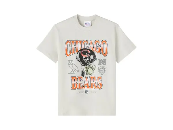 OVO X Nfl Chicago Bears Graphic Team T-shirt - Ash Heather Grey