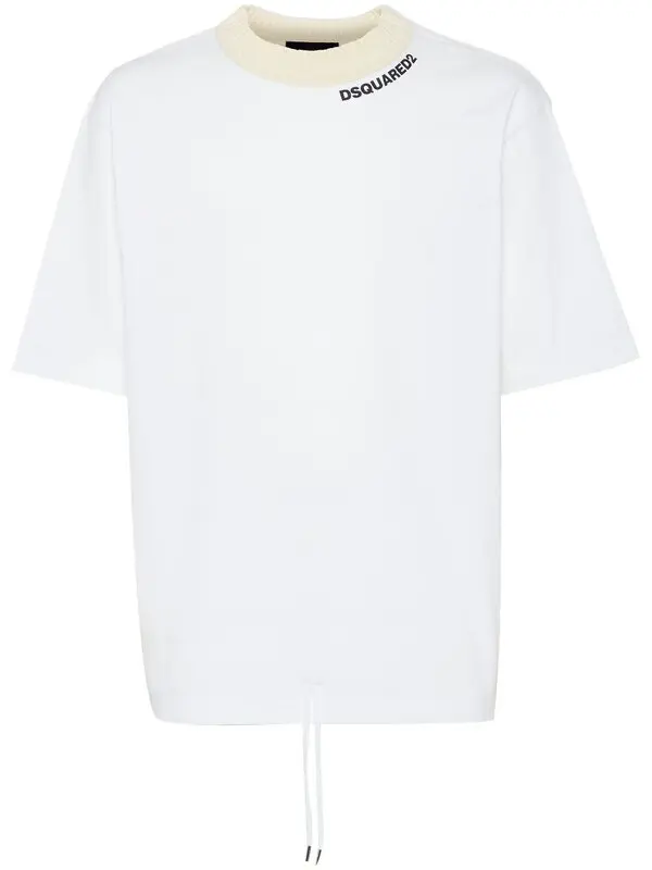 Dsquared2 Drawstring-hem T-shirt - White