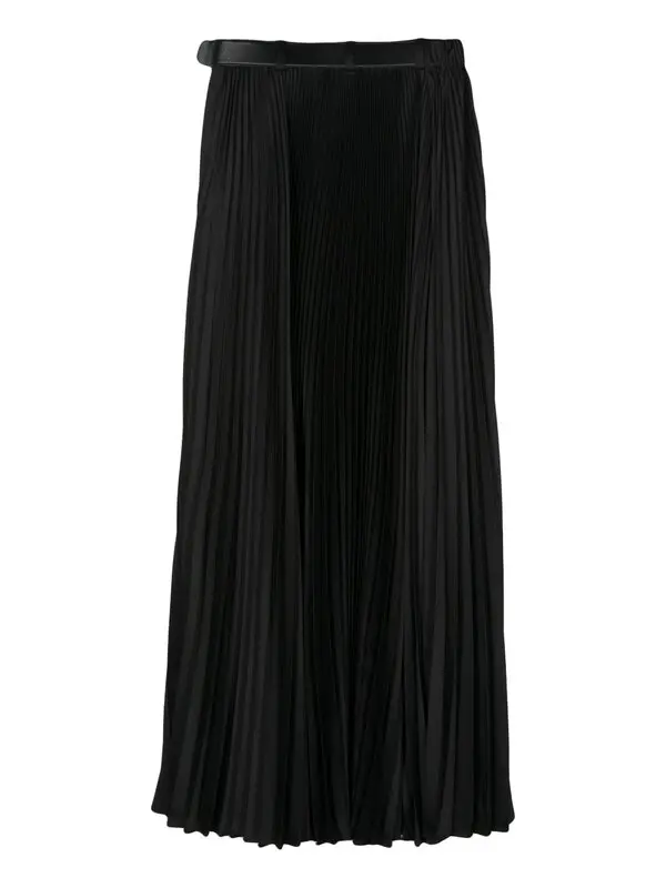 PETER DO Pleated-overlayer Belted Maxi Skirt