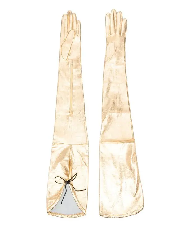 MANOKHI Long Gloves - Gold
