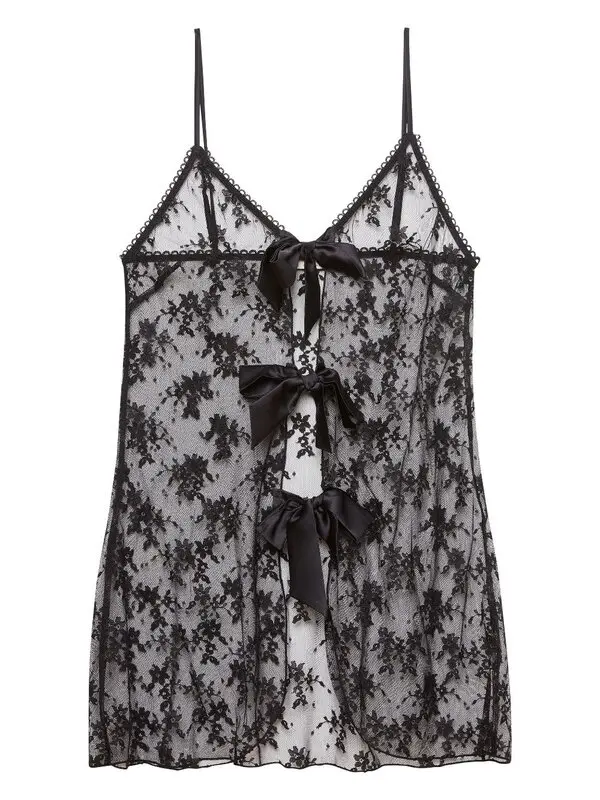 FLEUR DU MAL Untie Me Nightdress - Black