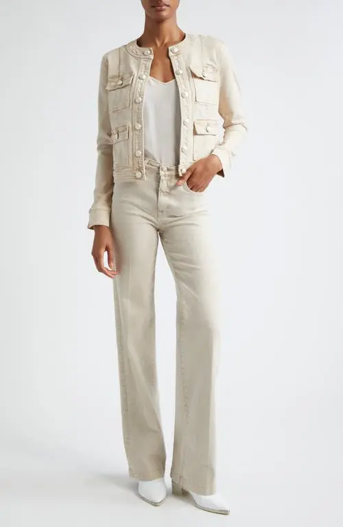 L'Agence Scottie Wide Leg Jeans - Biscuit