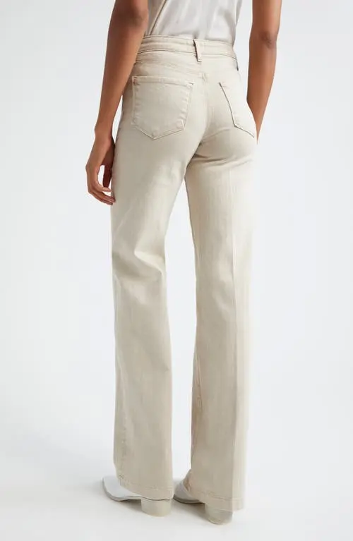 L'Agence Scottie Wide Leg Jeans - Biscuit