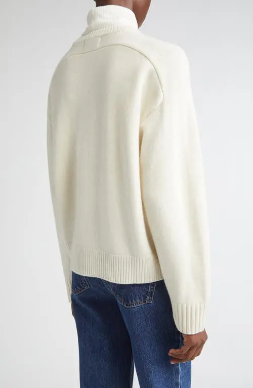 Loulou De Saison Aidar Crop Wool & Cashmere Crewneck Cardigan - Ivory