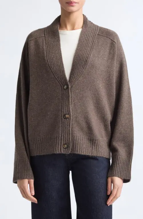 Loulou De Saison Kaia Cashmere V-neck Cardigan - Coffee