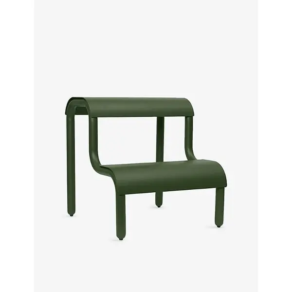 FERM LIVING Up Step Powder-coated Iron Stool - Forest Green