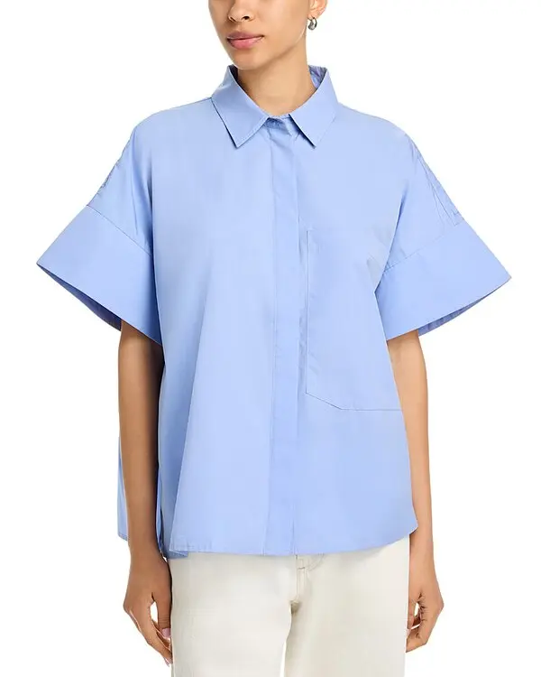 Co Button Front Shirt - Blue