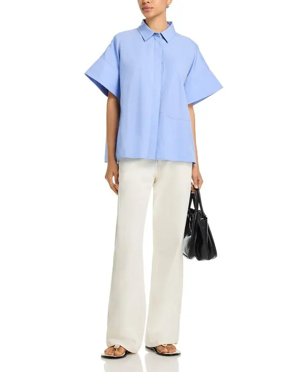 Co Button Front Shirt - Blue