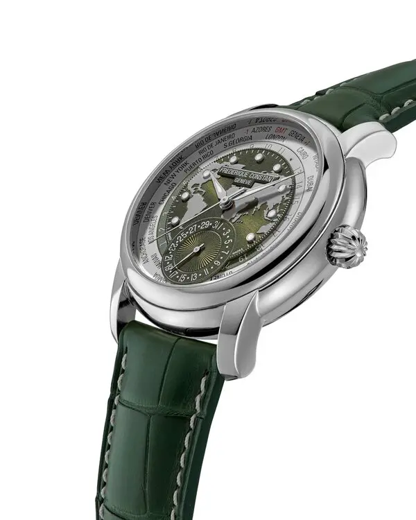 FREDERIQUE CONSTANT Classic Worldtimer Manufacture Watch - Green/green