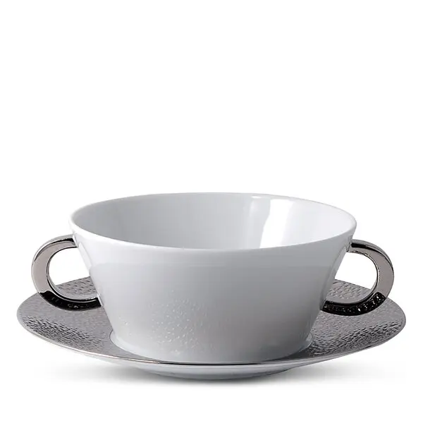 Bernardaud Ecume Platinum Soup Cup - No Color