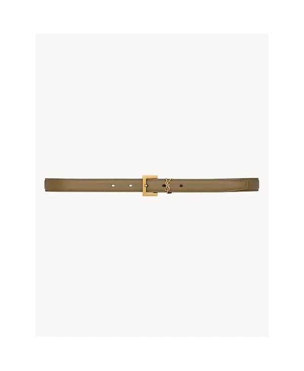 Saint Laurent Cassandre Thin Belt - Dry Lagoon