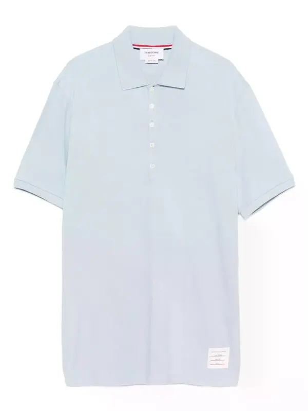 Thom Browne Pique 4-bar Polo Shirt - Blue