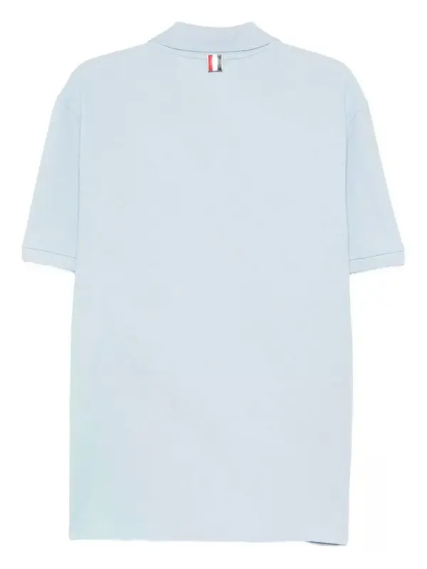 Thom Browne Pique 4-bar Polo Shirt - Blue