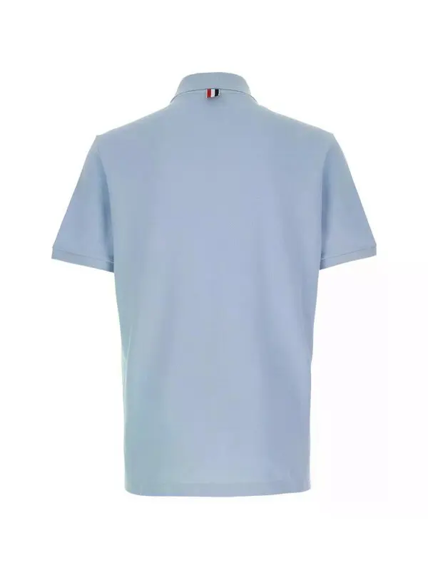 Thom Browne Classic Pique 4-bar Polo - Blue