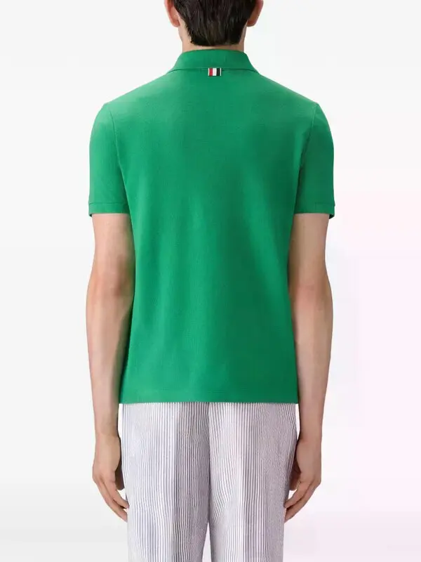 Thom Browne Classic Pique 4-bar Polo Shirt - Green