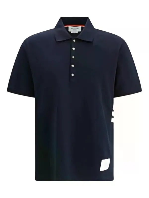 Thom Browne Classic Pique 4-bar Polo - Blue