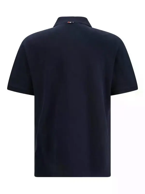 Thom Browne Classic Pique 4-bar Polo - Blue
