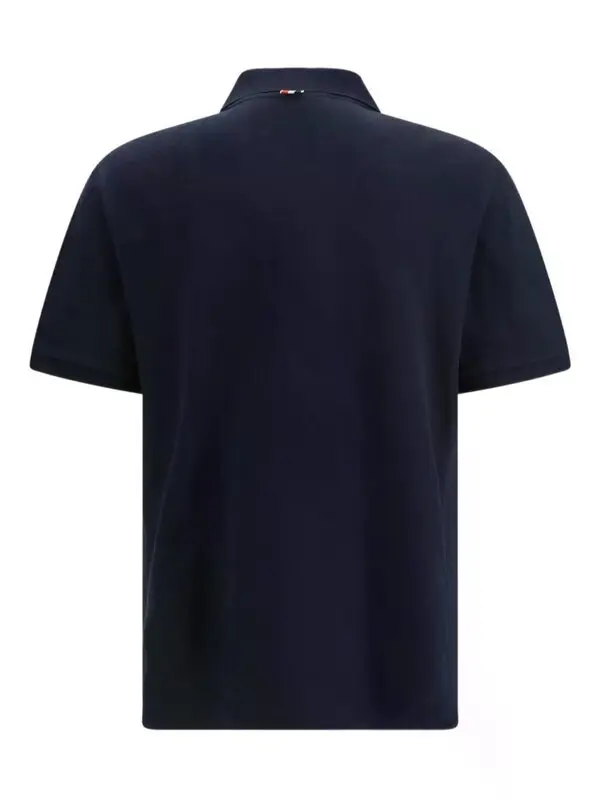 Thom Browne Classic Pique 4-bar Polo - Blue