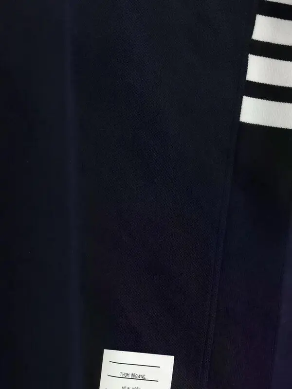 Thom Browne Classic Pique 4-bar Polo - Blue