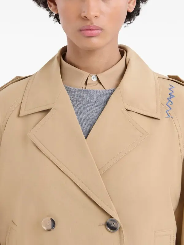 Marni Double-breasted Trench Jacket - Neutrals