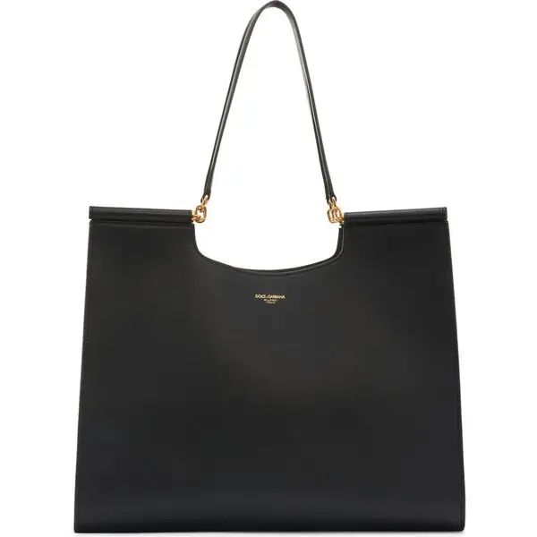 Dolce & Gabbana Sicily Leather Shopper - Nero