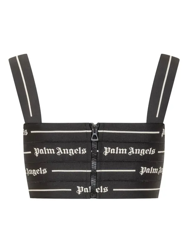 Palm Angels Logo-tape Crop Top