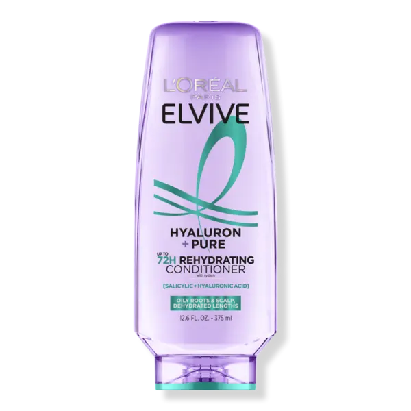 L'OREAL Elvive Hyaluron Pure 72h Rehydrating Conditioner, Oily Hair - One-color