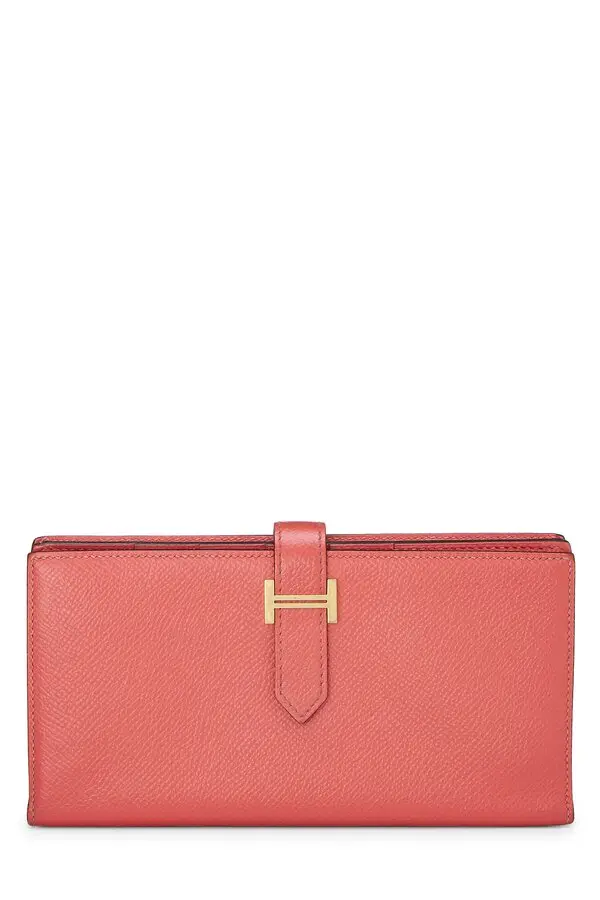 Hermès Epsom Bearn Wallet - Rose Jaipur