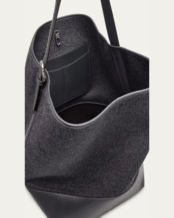 TOTÊME - Toteme Belted Wool & Leather Tote Bag