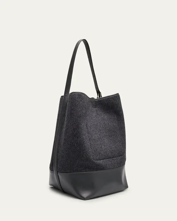 TOTÊME - Toteme Belted Wool & Leather Tote Bag