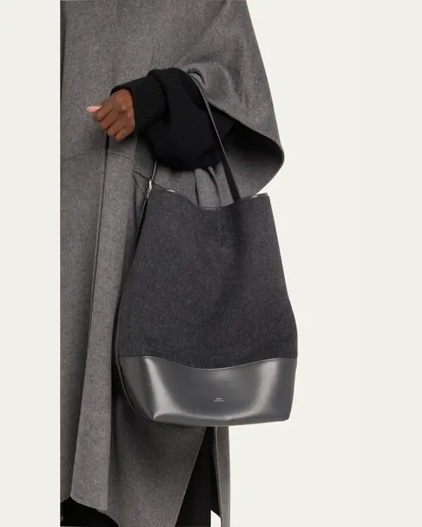 TOTÊME - Toteme Belted Wool & Leather Tote Bag