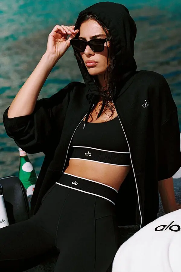 Alo Yoga Accolade Full Zip Hoodie - Black