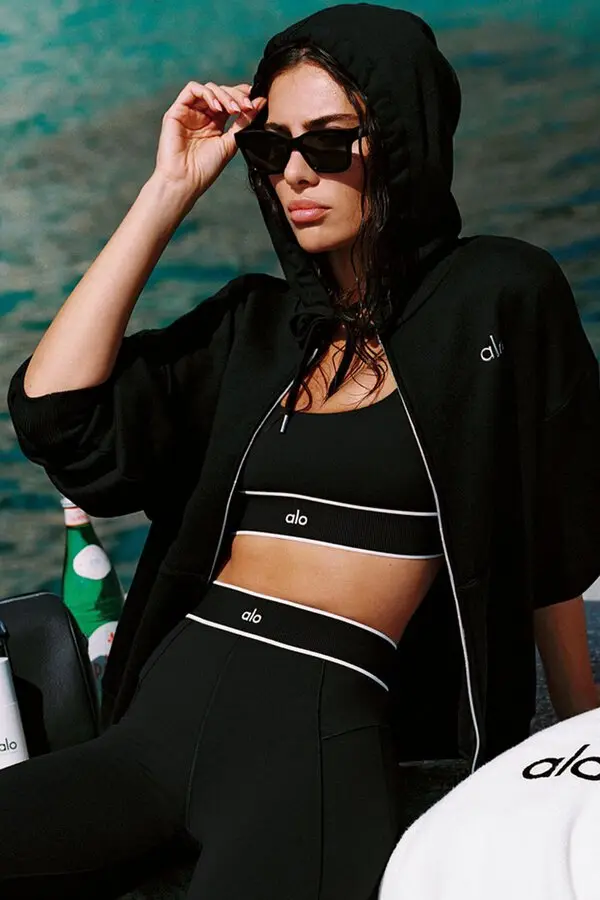 Alo Yoga Accolade Full Zip Hoodie - Black