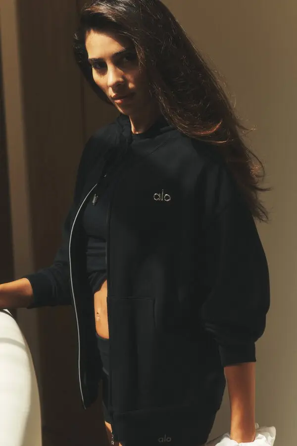 Alo Yoga Accolade Full Zip Hoodie - Black