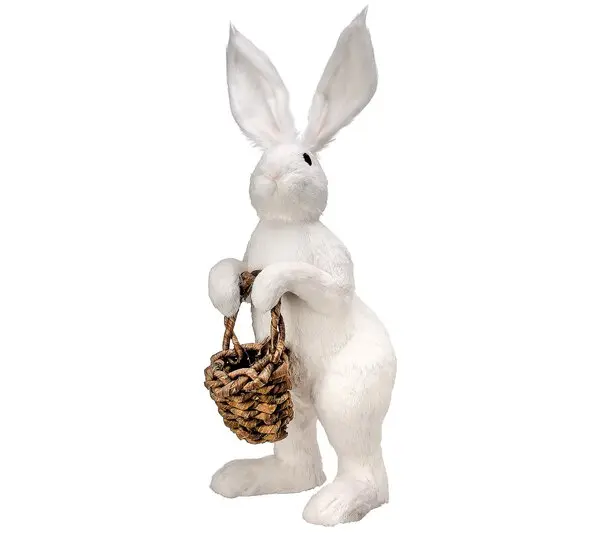 VALERIE PARR HILL Display Easter Bunny Holding Basket 28' Vale Rie - One-color