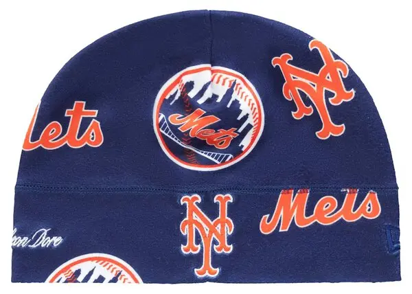 Aimé Leon Dore X New Era Mets Fleece Skull Cap - Blue