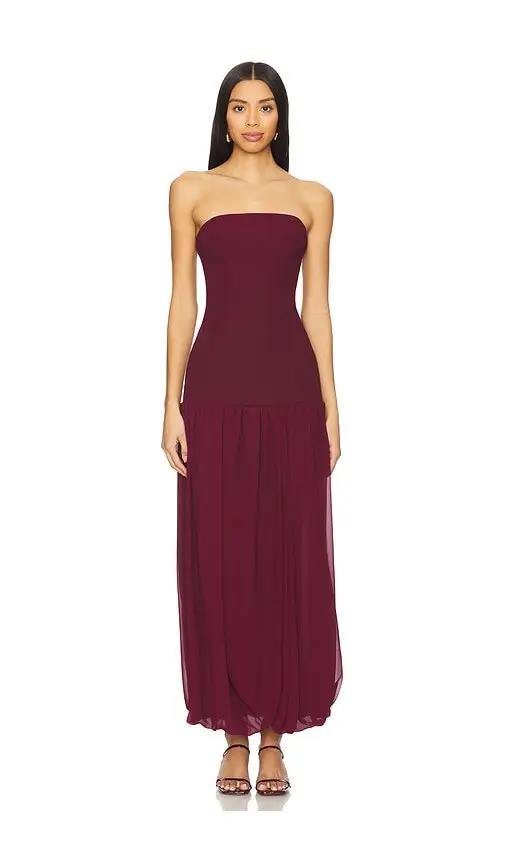 Lovers And Friends Laken Dress In Maroon - 40% Off | Editorialist