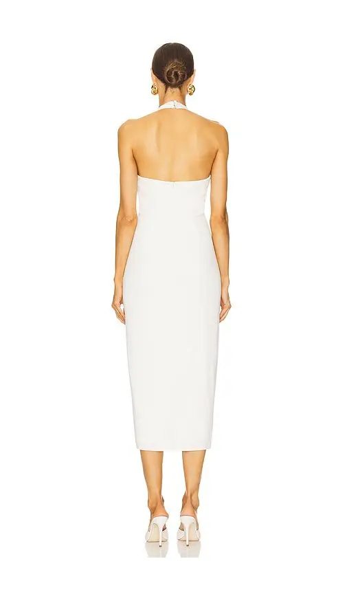 cinq  sept kathleen rosette ruched dress Cinq a Sept Kathleen Dress in Ivory