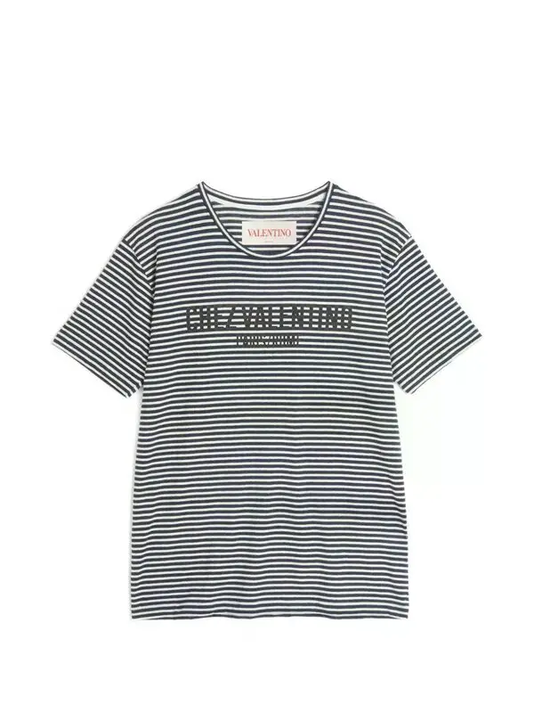 Valentino Garavani Chez-print Striped T-shirt