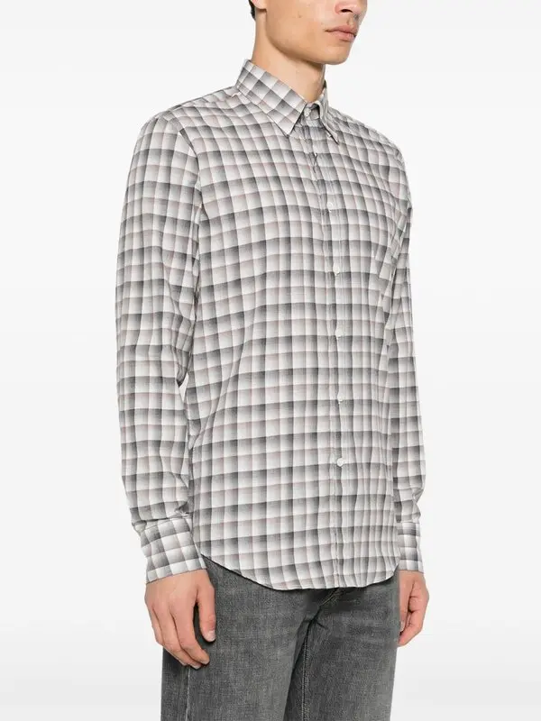 Canali Checked Shirt
