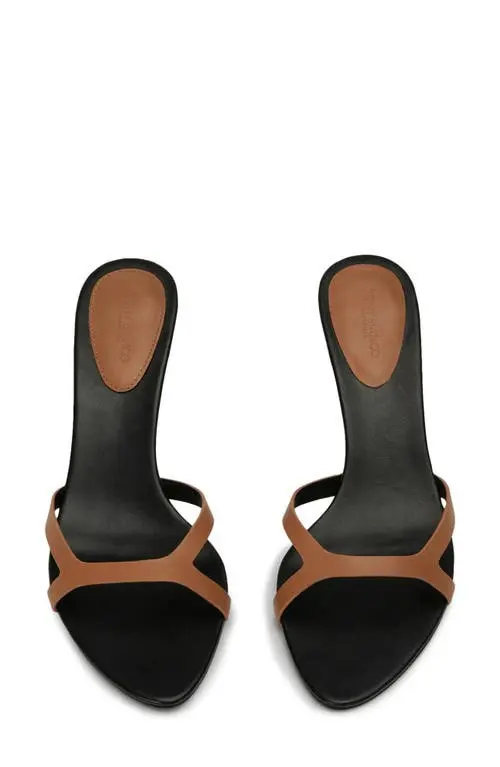 TONY BIANCO Daisy Leather Slide Sandal - Tan Como