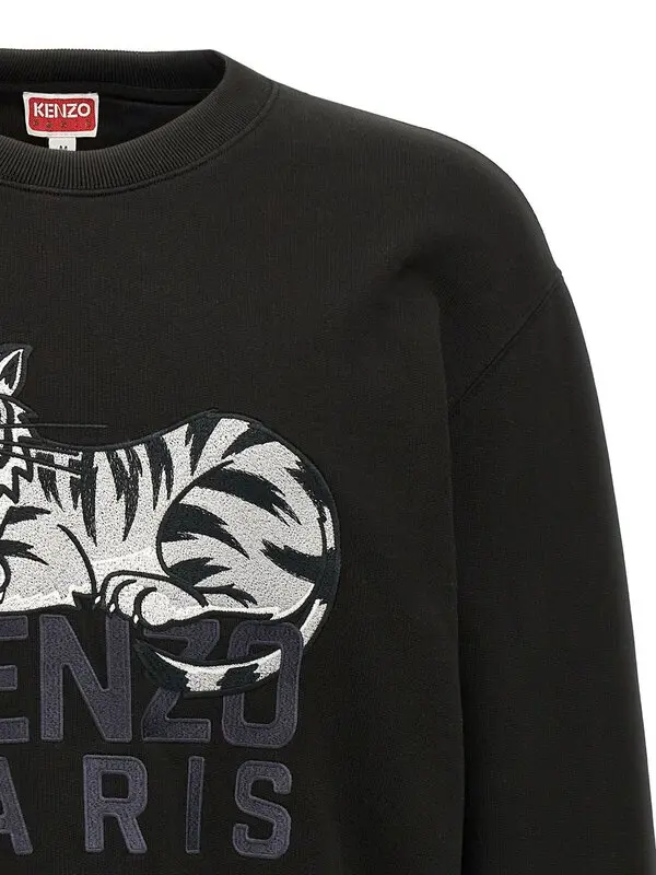 Kenzo Logo Print Sweatshirt - Black