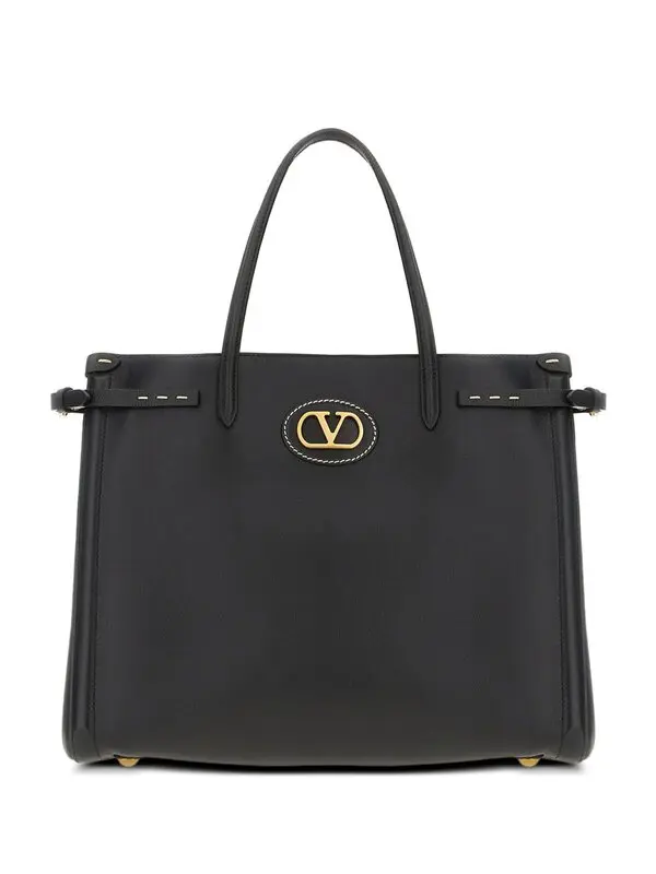 Valentino Garavani Logo-plaque Tote - Black