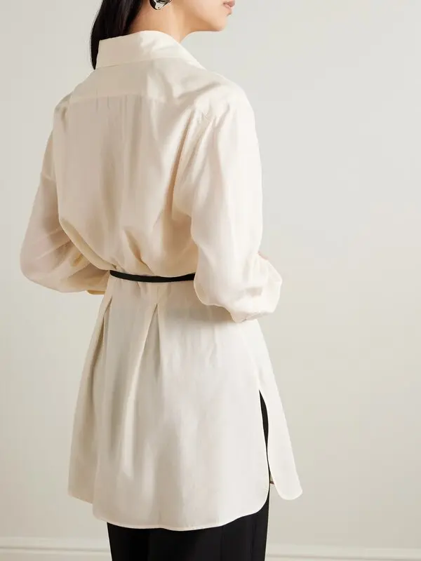 Givenchy Voyou Belted Silk Shirt